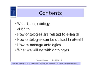 Ontologies in eHealth | PDF | Databases | Computer Software and Applications