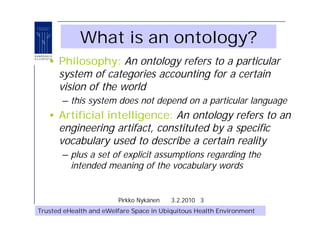 Ontologies in eHealth | PDF | Databases | Computer Software and Applications