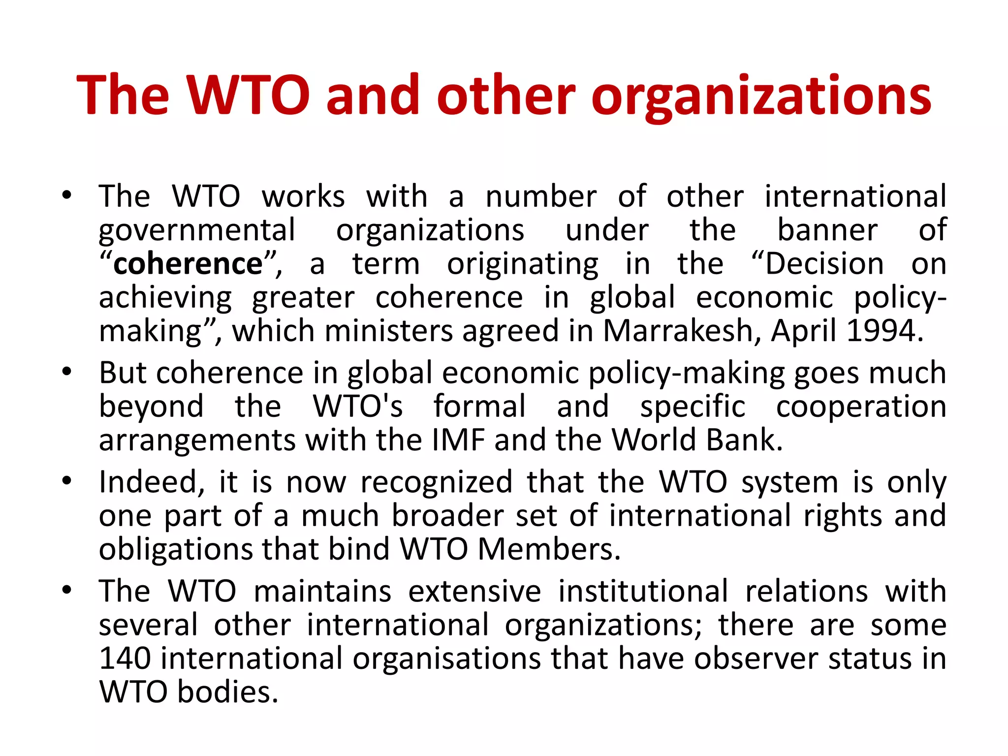 International Economic environment: The WTO | PPTX