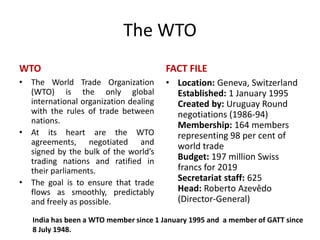 International Economic environment: The WTO | PPTX