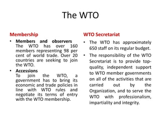International Economic environment: The WTO | PPTX