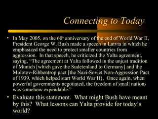The yalta conference 1945 | PPT | Business Expos & Conferences | Events
