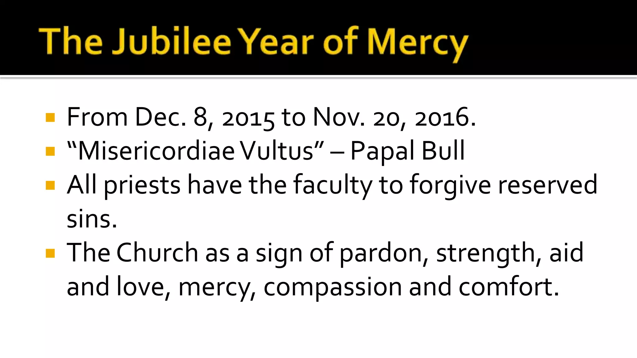 Jubilee of Blessings, mission of renewal | PPSX