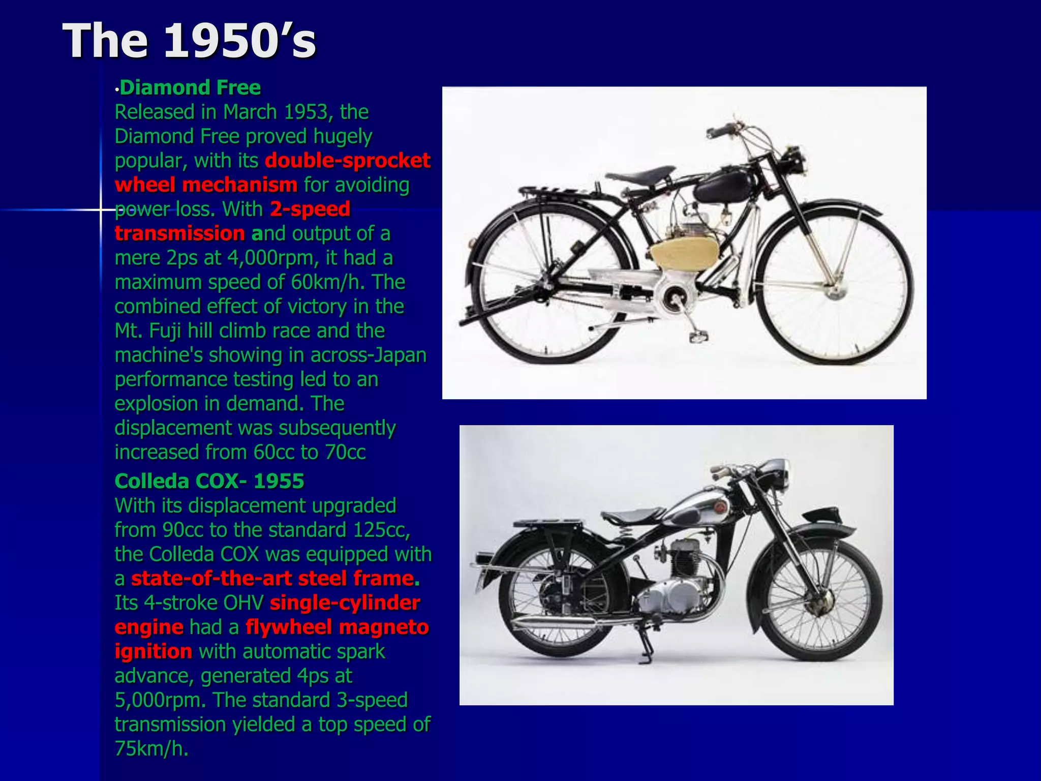 The years of motorcycles | PPTX