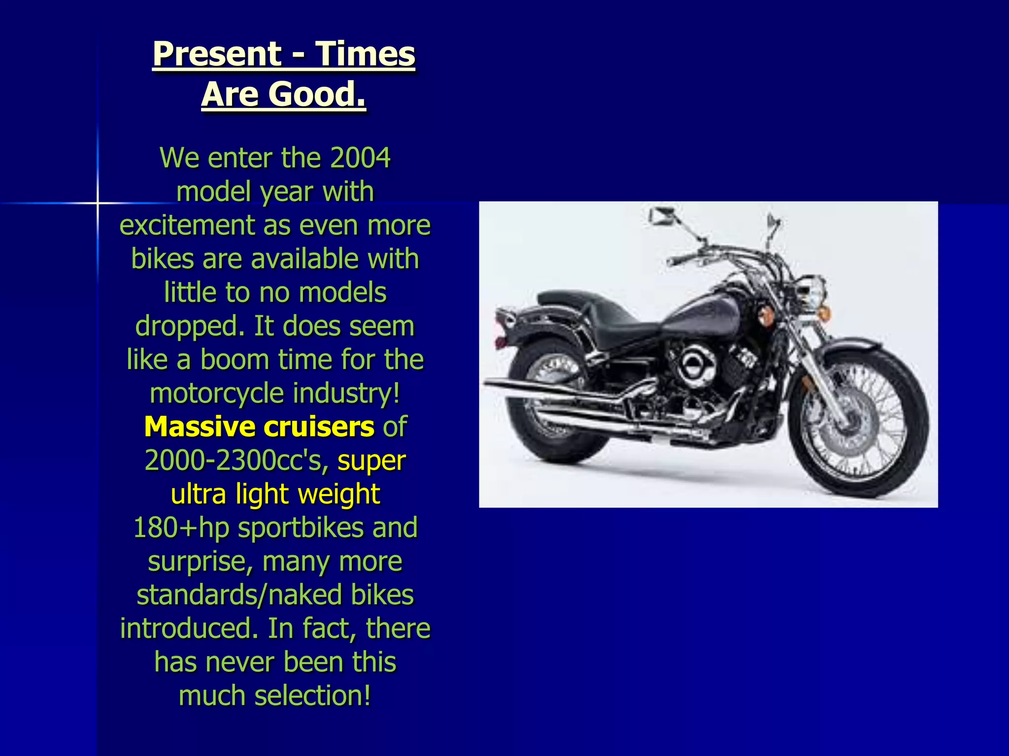 The years of motorcycles | PPTX