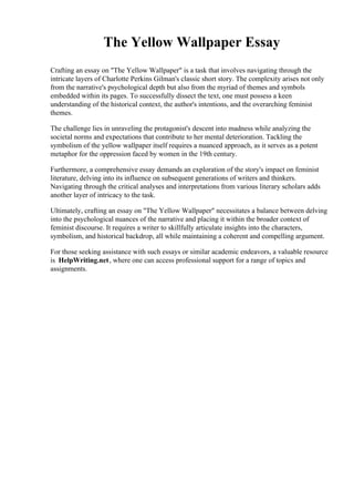 The Yellow Wallpaper Essay.pdf