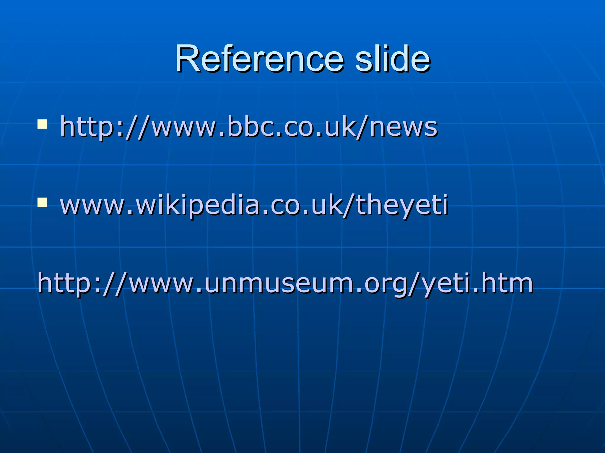 yeti the abominable snowman | PPT