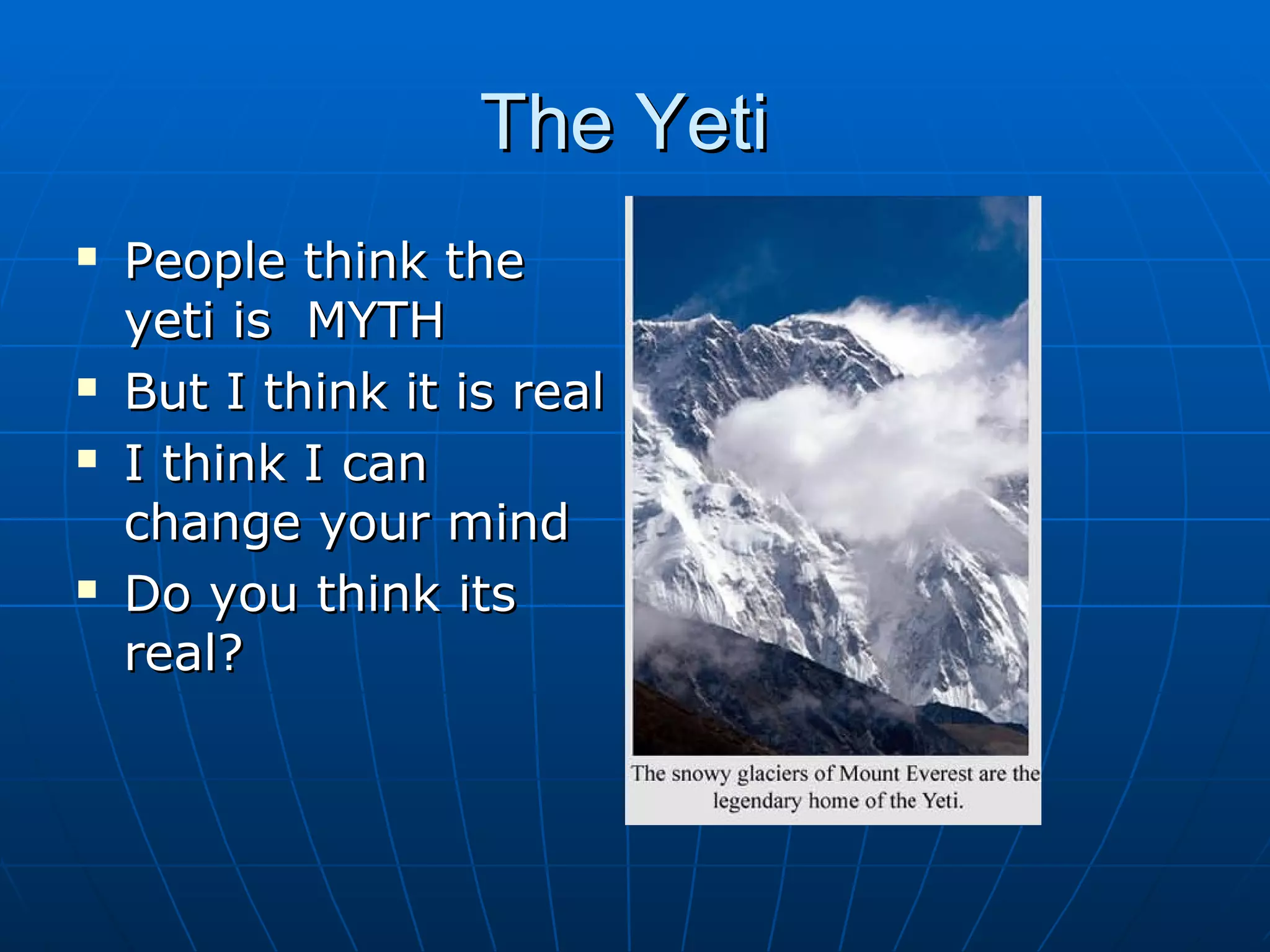 yeti the abominable snowman | PPT