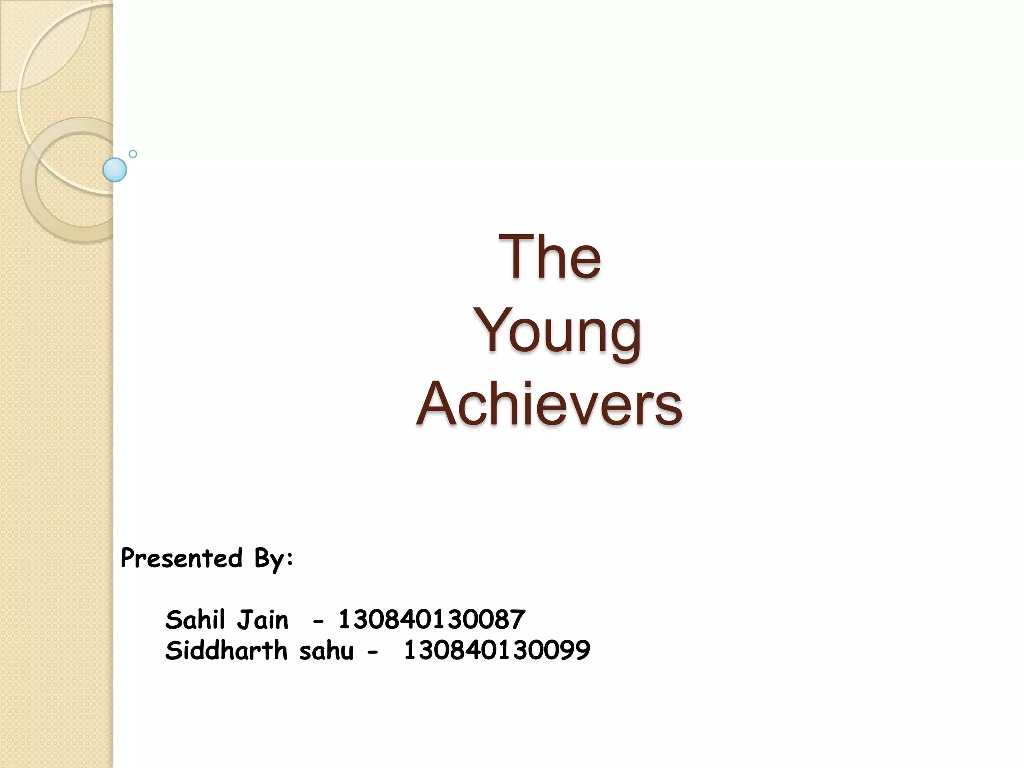 The Young Achievers | PPTX
