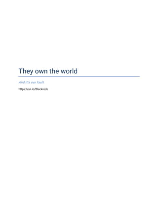 They own the world | PDF