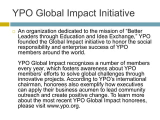 The YPO Global Impact Initiative | PPT