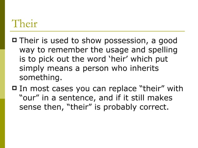 They're, Their, and There presentation | PPT