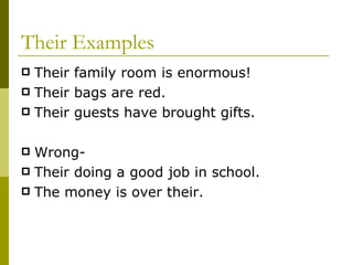 They're, Their, and There presentation | PPT