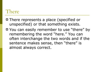 They're, Their, and There presentation | PPT