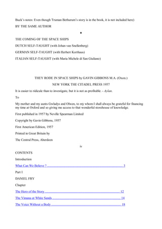They rode in spaceships gavin gibbons | PDF