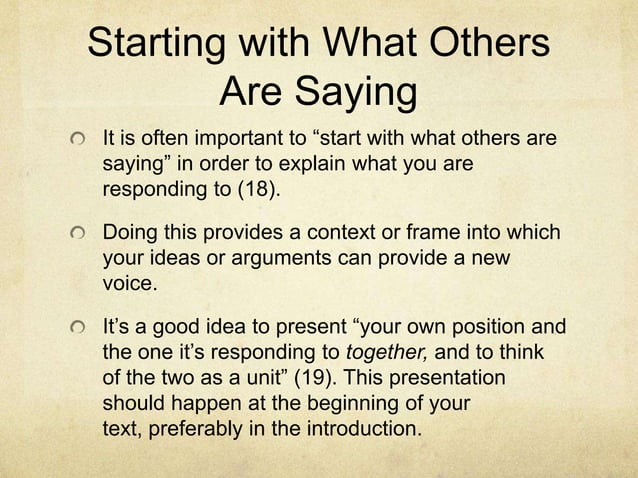 They say, I say ch 1 | PPTX