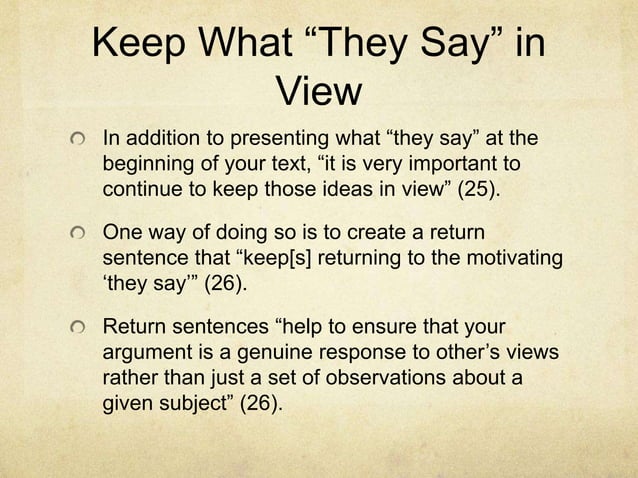 They say, I say ch 1 | PPTX