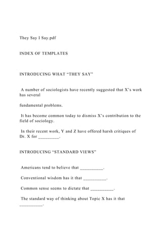 They Say I Say.pdfINDEX OF TEMPLATES INTRODUCING.docx