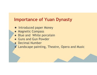 The yuan and ming dynasty | PDF