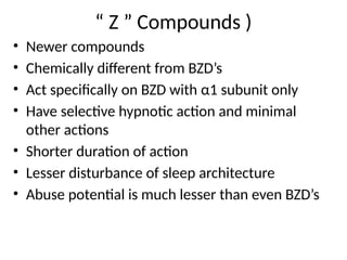 The “ Z ” Compounds or Non-benzodiazepines | PPT