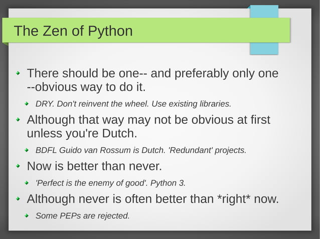 The Zen of Python | PPT