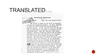 The zimmerman note | PPTX