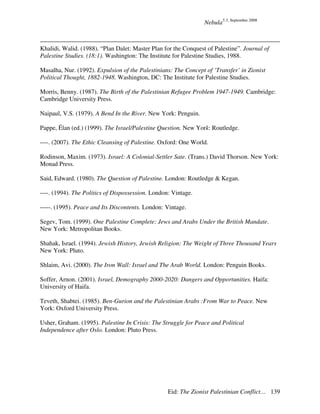 The zionist palestinian conflict -an alternative story | PDF