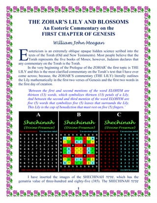THE ZOHAR'S LILY AND BLOSSOMS An Esoteric Commentary on the FIRST ...