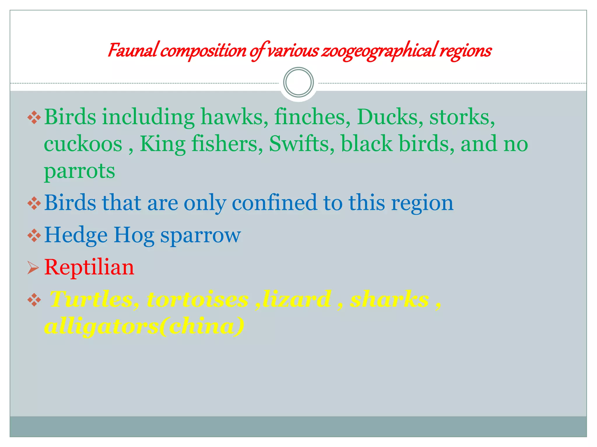 The zoogeographical region | PPTX