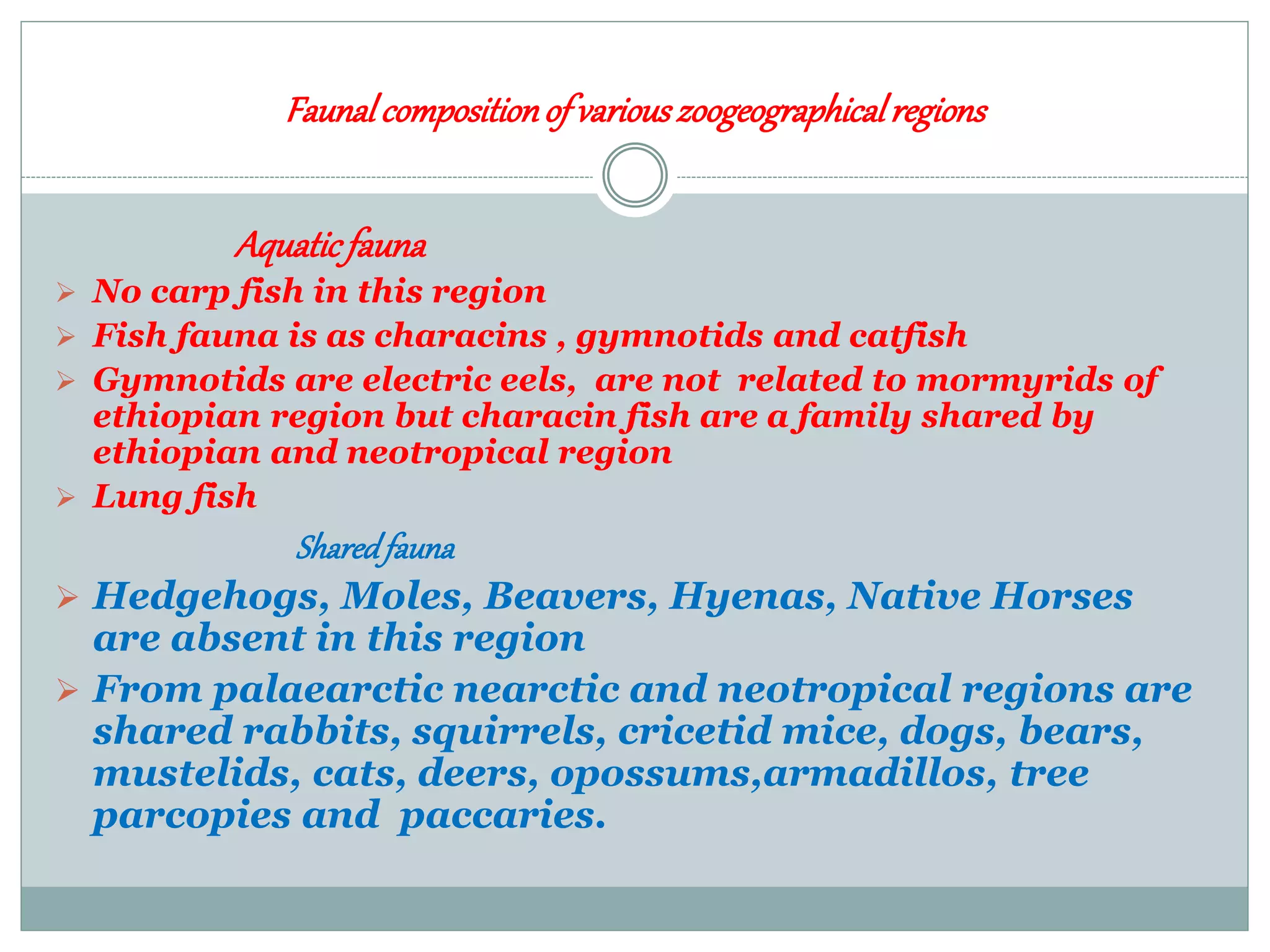 The zoogeographical region | PPTX