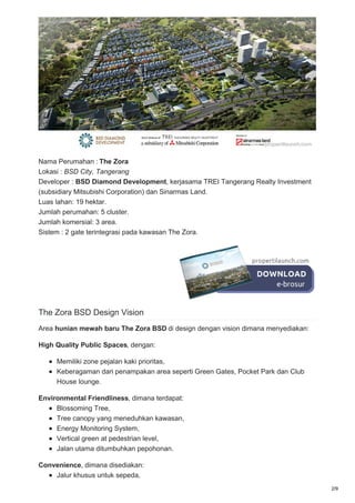 The Zora BSD, Cluster Mewah Baru BSD Diamond Development | PDF