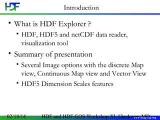 HDF Explorer Update and demo | PPT