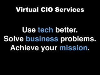 Virtual CIO Services | PDF