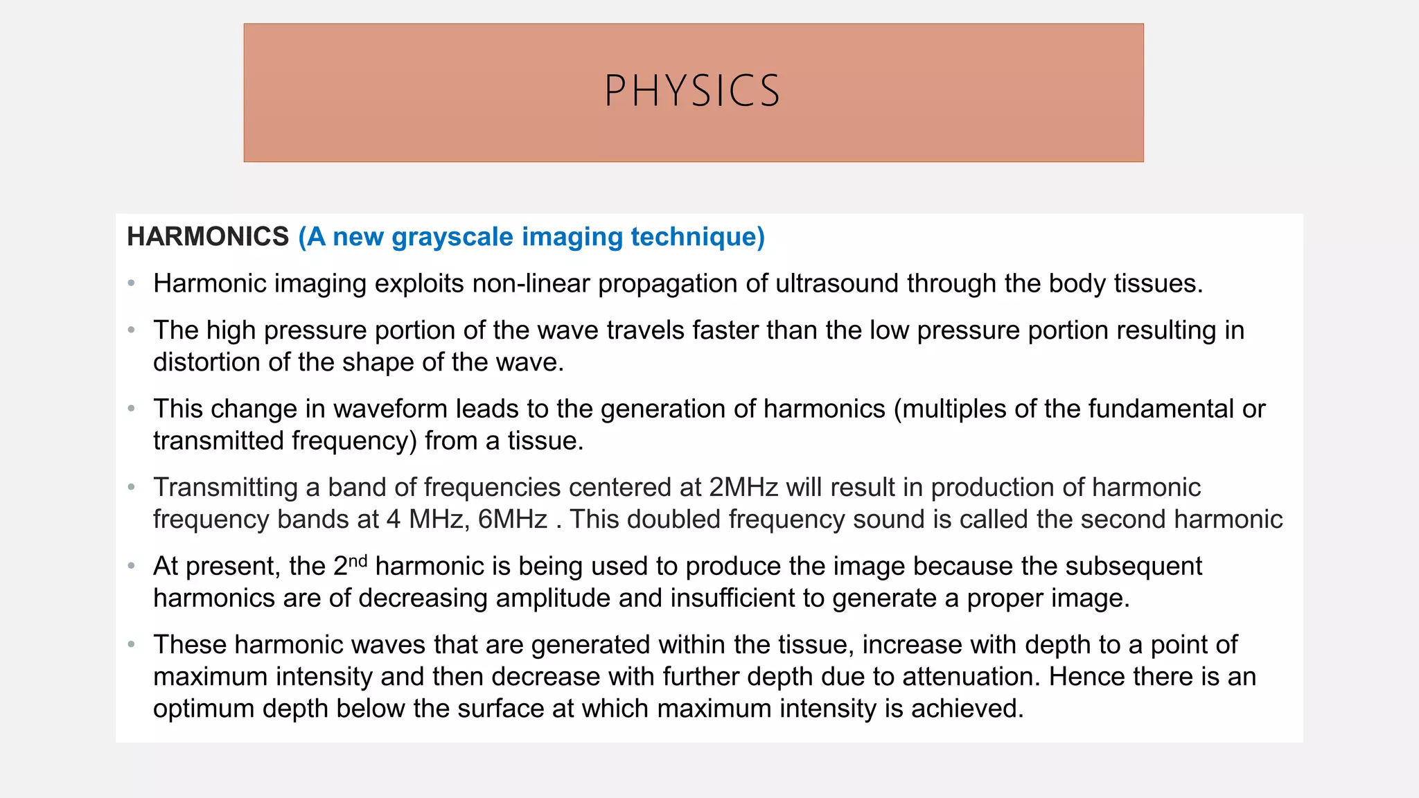 Tissue harmonic imaging | PPTX
