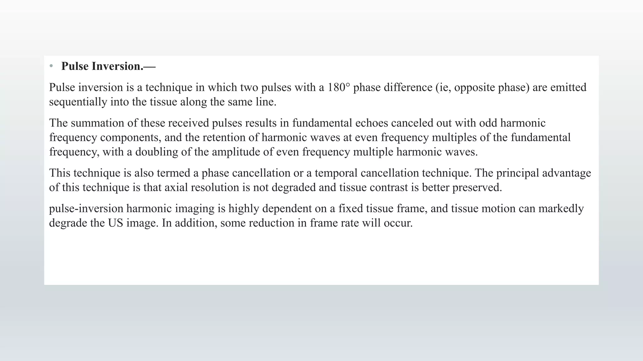 Tissue harmonic imaging | PPTX