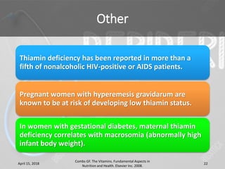 Thiamin deficiency and toxicity | PPSX