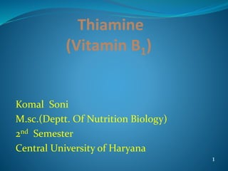 Thiamine | PPTX