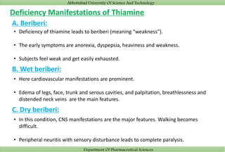 Thiamine Vitamin B1 lecture slides | PDF