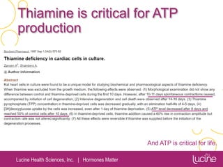 Thiamine Deficiency Disease, Dysautonomia, and High Calorie ...