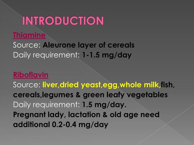 Thiamine (vitamin b1) and riboflavin (vitamin b2) actions as co-enzyme | PPTX