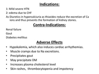 Thiazides diuretics | PPTX