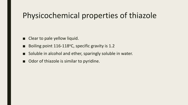 Thiazole and thiazole containing drugs | PPTX
