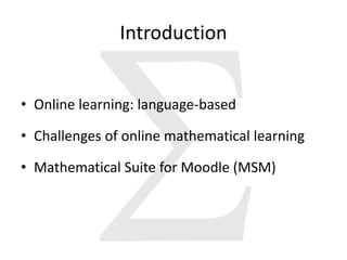 Mathematics in Moodle - Patrick Thibaudeau, Donald Ipperciel | PDF