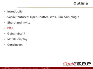 OpenERP - Sharing OpenERP content & New social features | PDF