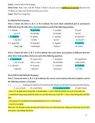 ĐỀ THI CHỌN HSG LỚP 12 THPT, THPT CHUYÊN NĂM HỌC 2024-2025 CÁC TỈNH MÔN TIẾNG ANH (CÓ FILE NGHE ...