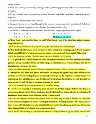 ĐỀ THI CHỌN HSG LỚP 12 THPT, THPT CHUYÊN NĂM HỌC 2024-2025 CÁC TỈNH MÔN TIẾNG ANH (CÓ FILE NGHE ...