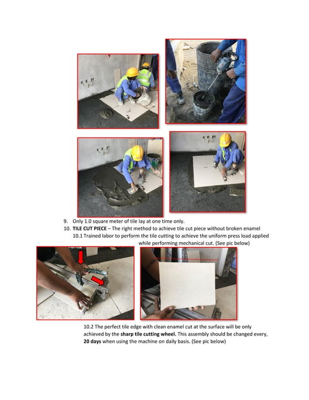 Ceramic / Porcelain Floor tile laying - Methodology | PDF | Home ...