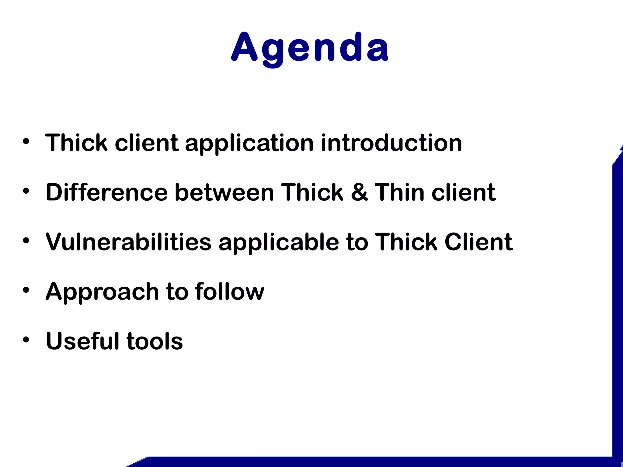 Thick client application security assessment | PPT