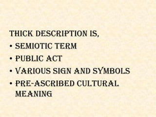 Thick description | PPTX