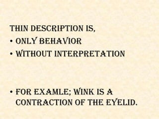 Thick description | PPTX